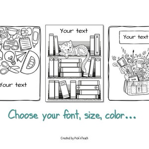 EDITABLE Coloring Book Covers / Pages for Back to School 60+ Templates ...