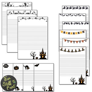 Halloween Writing or Drawing Paper - Instant Download - Cauldron ...