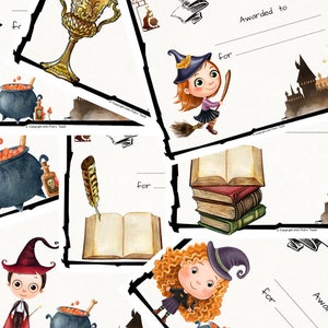 20 EDITABLE Digital Award Certificates for Wizards and Witches for ...