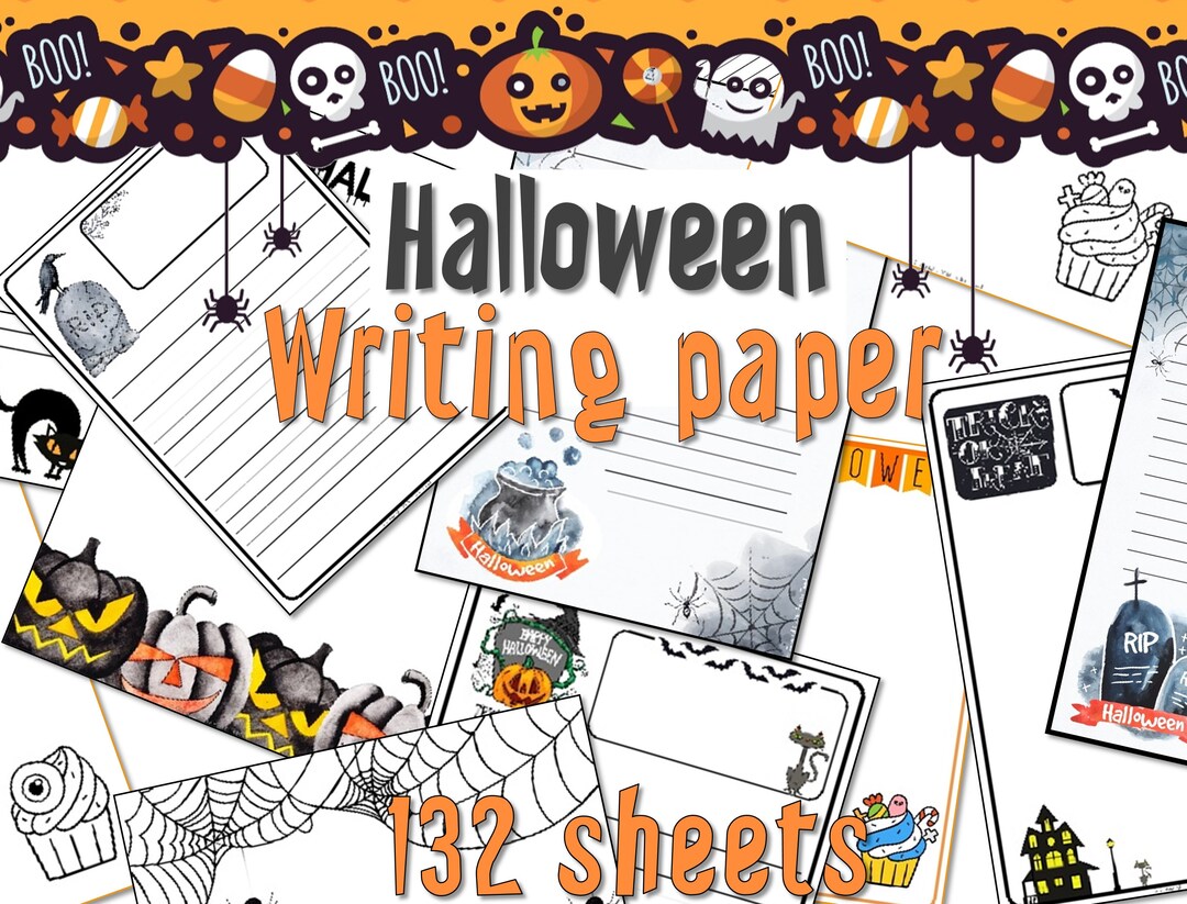Halloween Writing or Drawing Paper - Instant Download - Cauldron ...