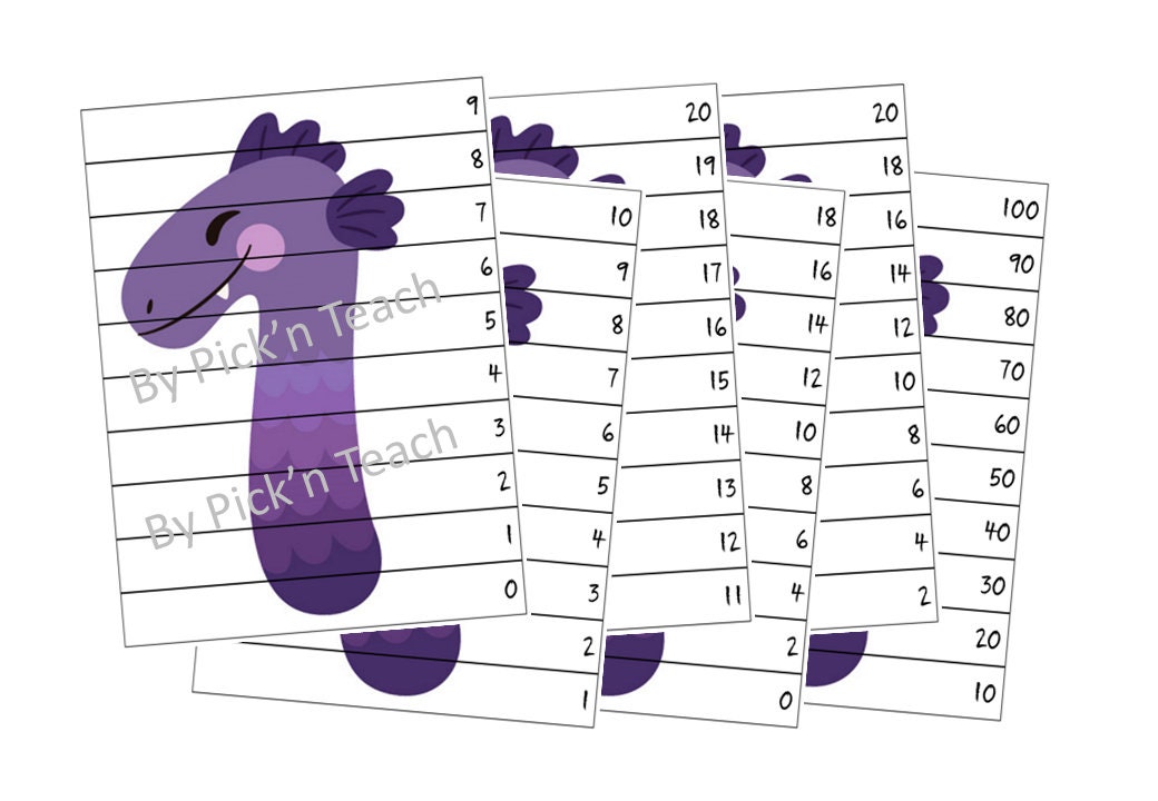 Number Puzzles Counting Puzzles to Learn With Little Monsters for ...