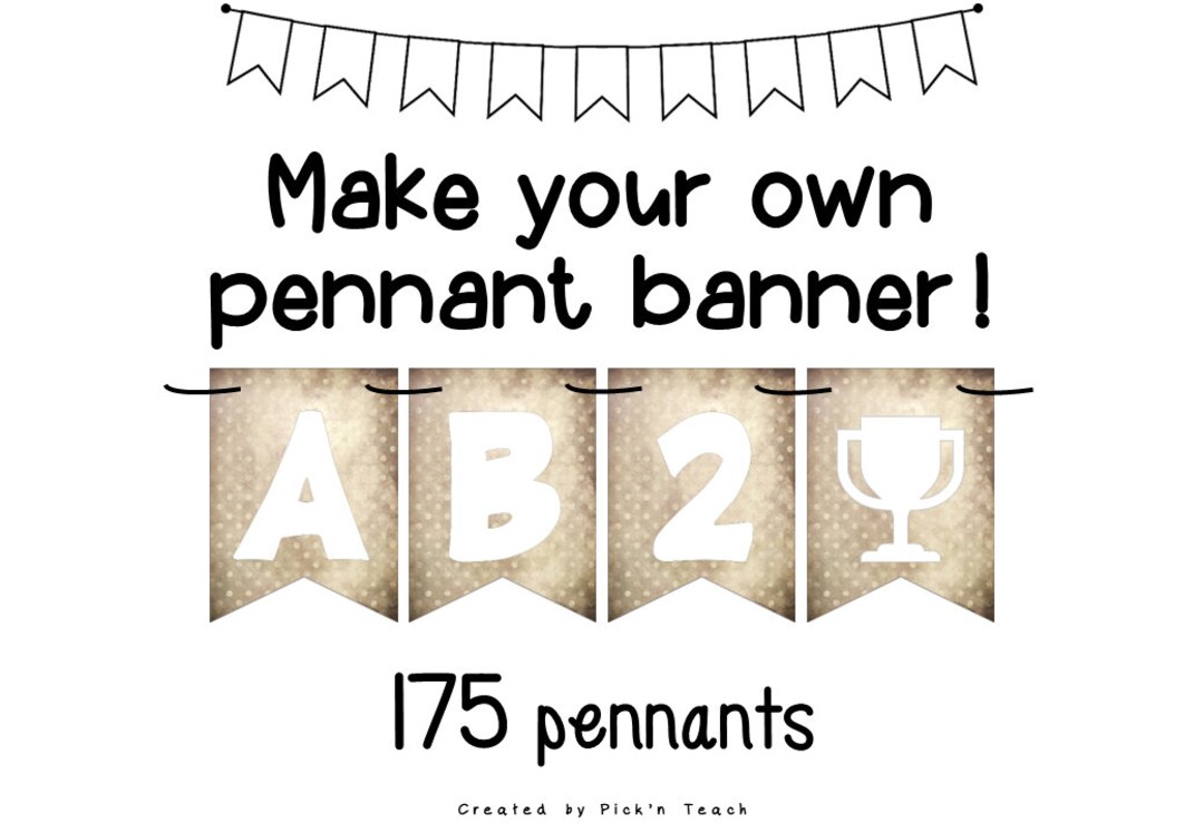 Printable BANNER Templates 175 Pennants for Birthday, Anniversary, Baby ...