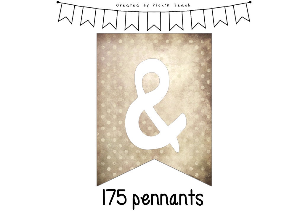 Printable BANNER Templates 175 Pennants for Birthday, Anniversary, Baby ...