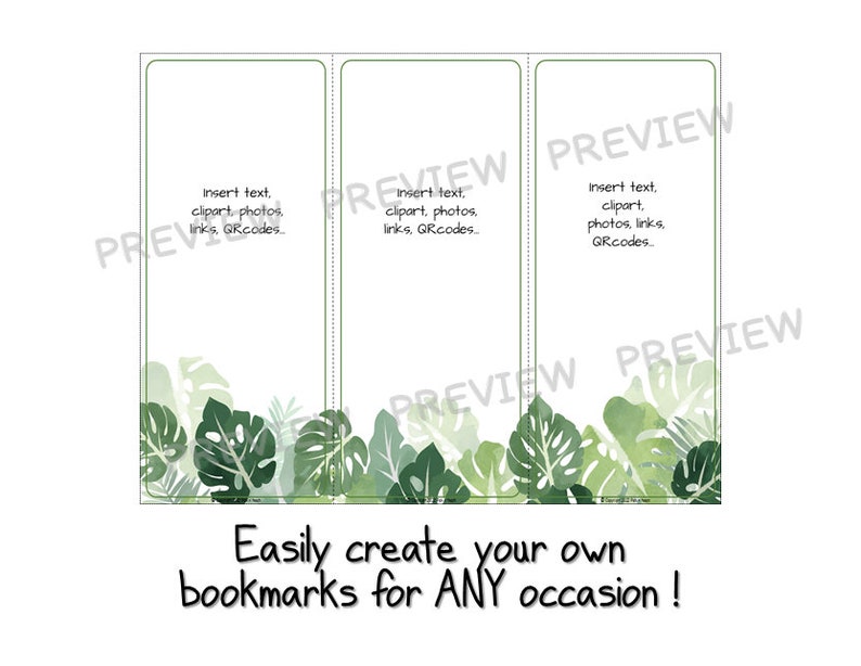 Editable BOOKMARK Templates, Personalize, Add Your Own Text & Images ...