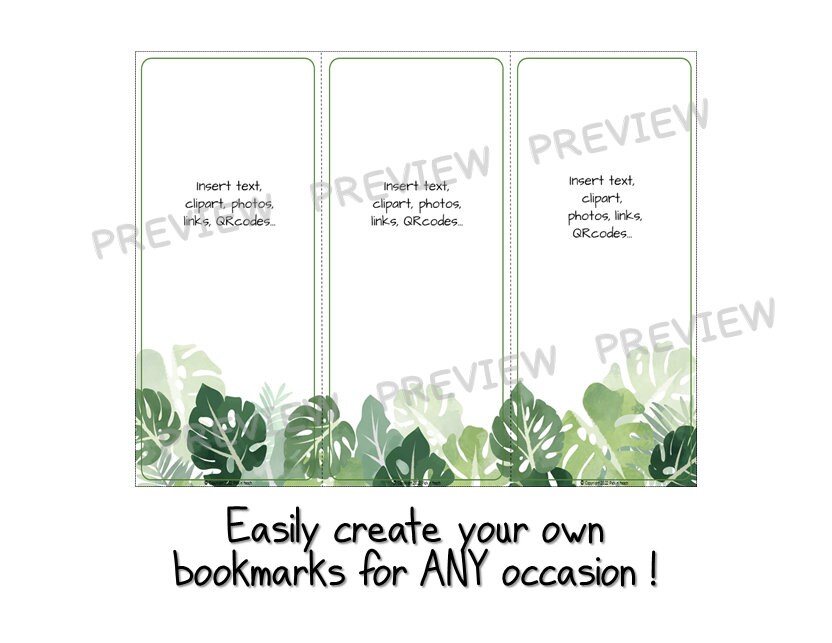 Editable BOOKMARK Templates, Personalize, Add Your Own Text & Images ...