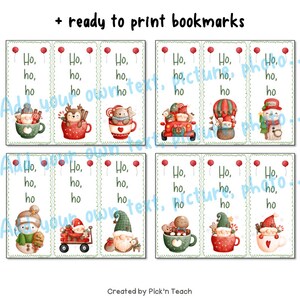 Editable BOOKMARK Templates for Christmas - Add Your Own Text and ...