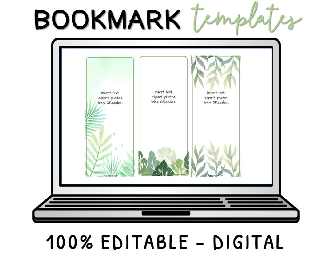 Editable BOOKMARK Templates, Personalize, Add Your Own Text & Images ...