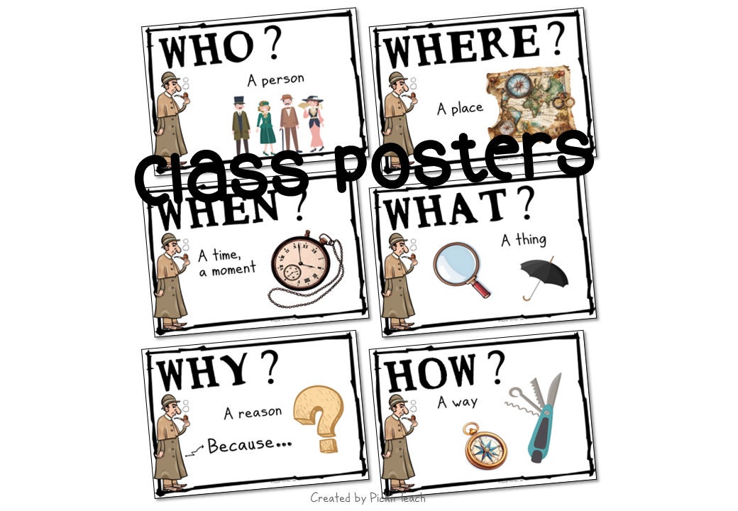 WH Questions - Posters for the Classroom and Reference Sheet for ...