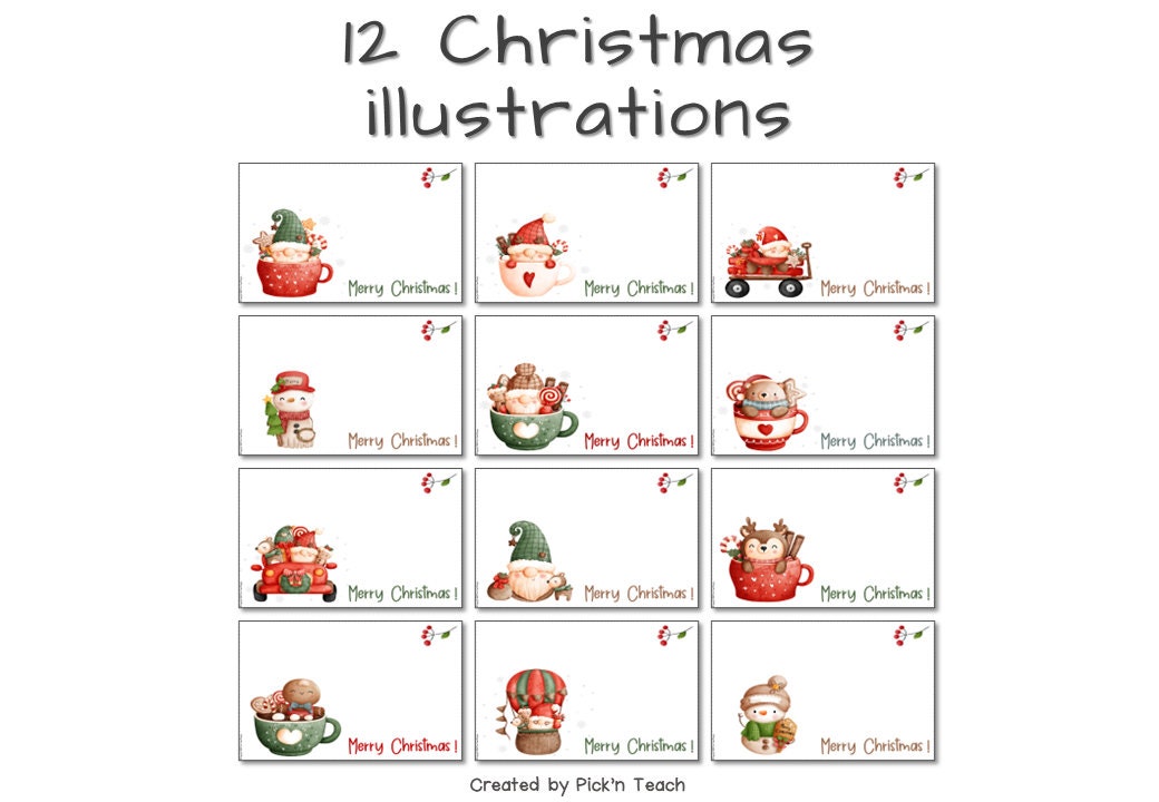 Editable Christmas Cards Greetings Writing Activities Family and ...