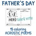 Father’s Day Acrostic Poems to Write and Color for Kids - Etsy