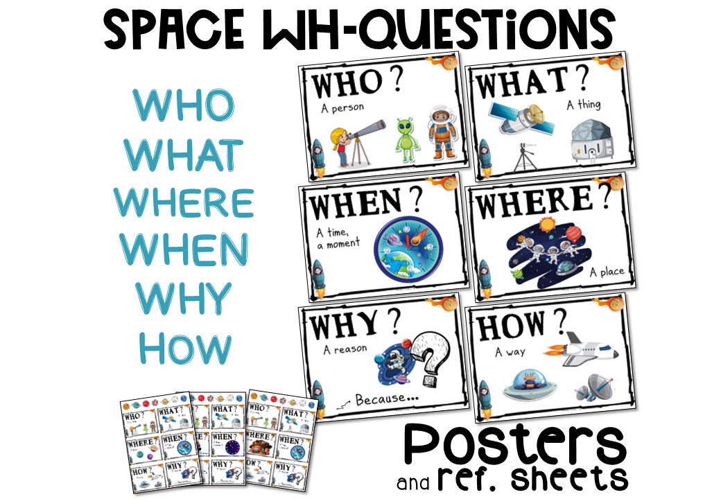 WH Questions - Posters for the Classroom and Reference Sheets for ...