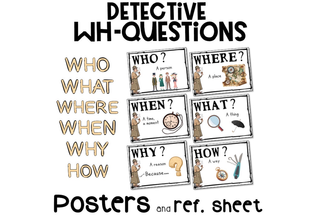 WH Questions - Posters for the Classroom and Reference Sheet for ...