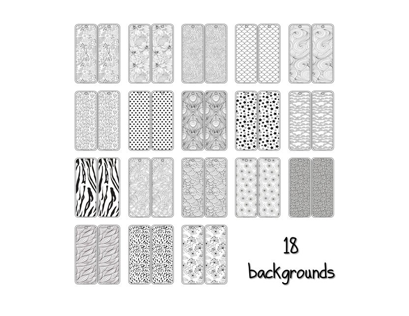 36 Double-sided COLORING BOOKMARKS for Any Occasion - Print and Color ...