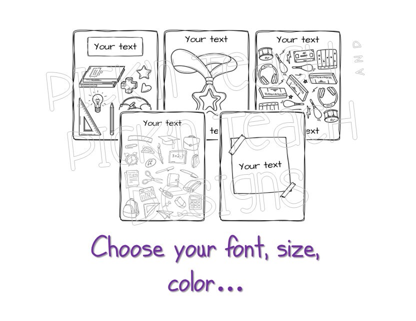 EDITABLE Coloring Book Covers / Pages for Back to School 60 Templates ...