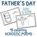 Father’s Day Acrostic Poems to Write and Color for Kids - Etsy
