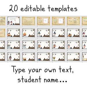 20 EDITABLE Digital Award Certificates for Wizards and Witches for ...