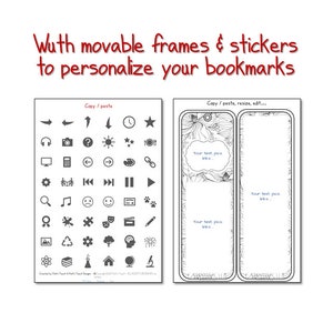 Editable COLORING BOOKMARKS - Personalize, Add Your Own Text & Images ...