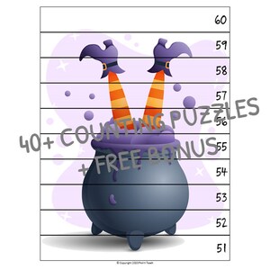 Number PUZZLES for Wizards to Learn Counting by 1s, 2s, 3s, 5s, 10s ...