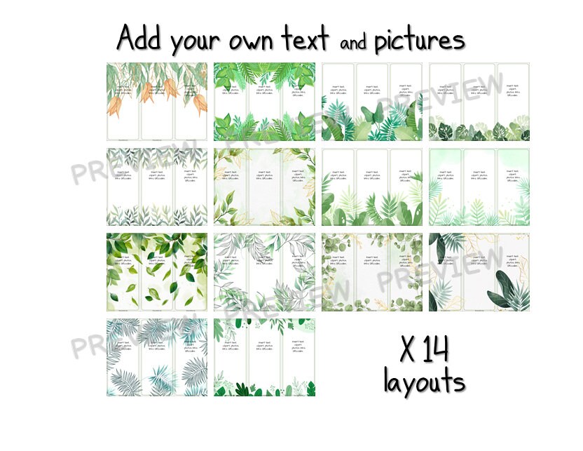 Editable BOOKMARK Templates, Personalize, Add Your Own Text & Images ...