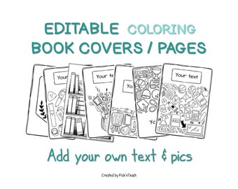 Editable School Book Covers A4 Cover Pages for Back to - Etsy UK