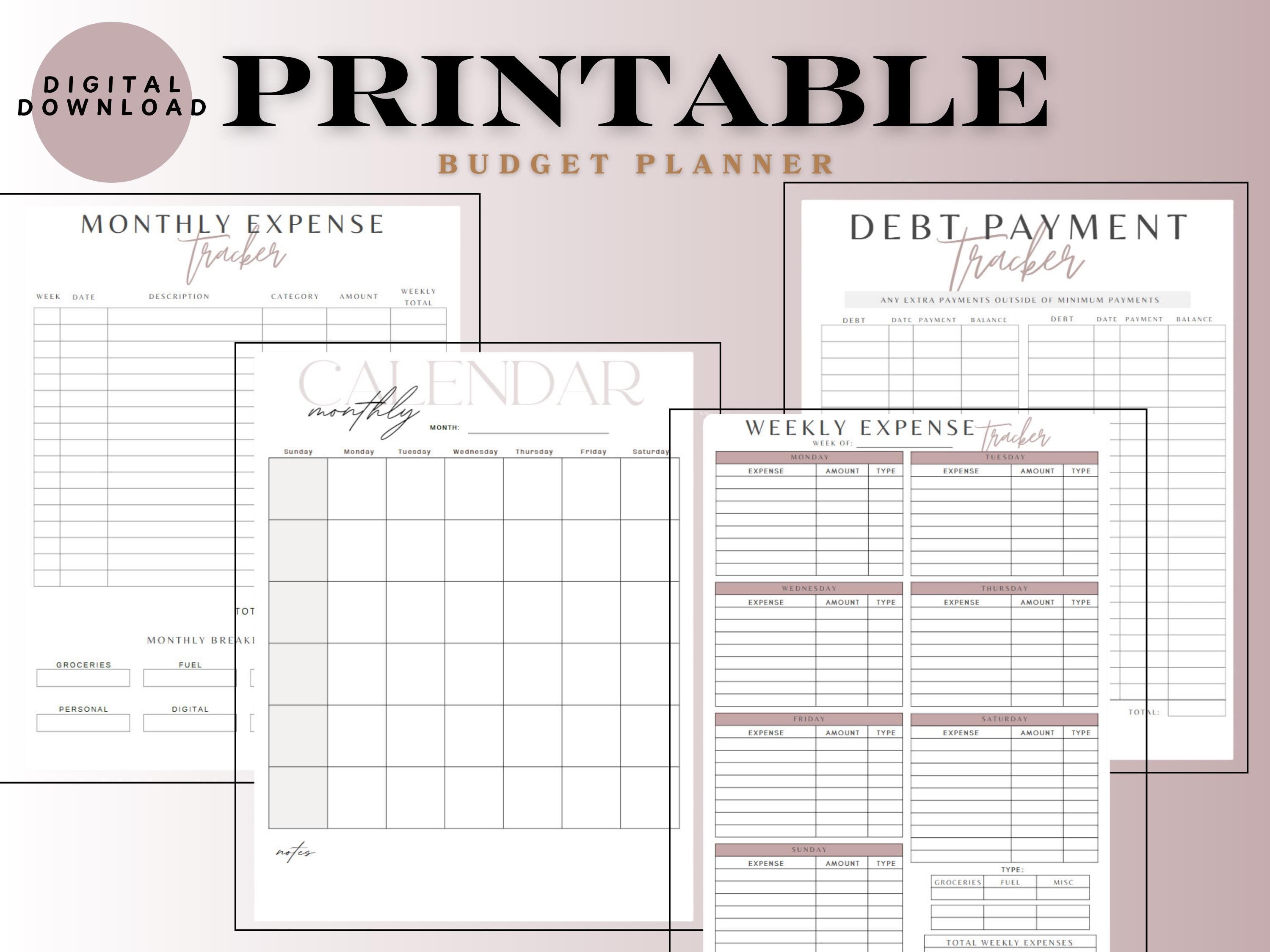 Budget Planner, Finance Planner, Planner, Instant Download, Printable ...