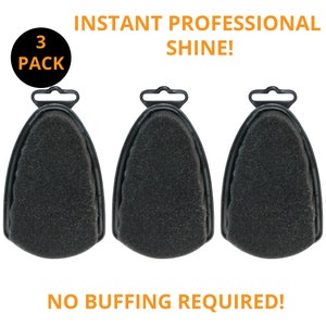 INSTASHINE 3-PACK Instant Professional Shoe & Leather Shine Sponge - No ...