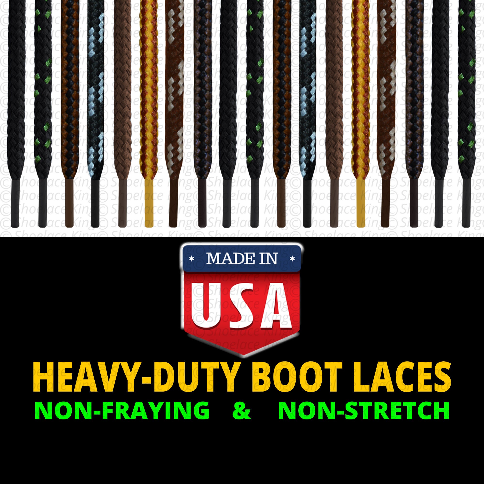 Boot Laces Heavy-duty Round Non-fraying Non-stretching | Etsy Canada