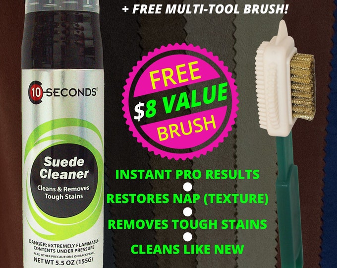 Suede & Nubuck Cleaner Cleans Tough Stains FREE Pro Brush - Etsy