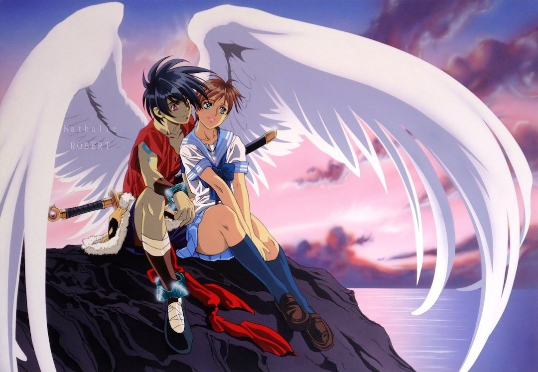 Van et Hitomi fanart manga from Escaflowne movie airbrushed ...