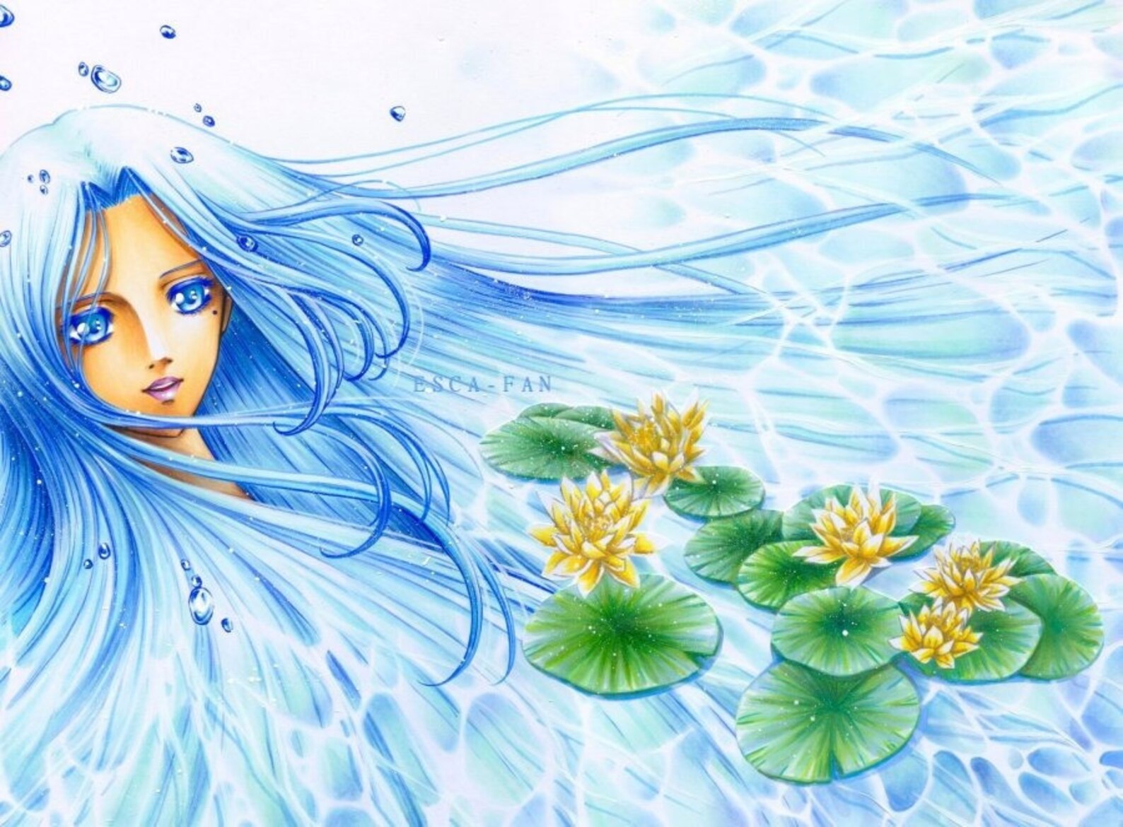 Original Manga Anime Character Copic Markers and Gouach Painting ...