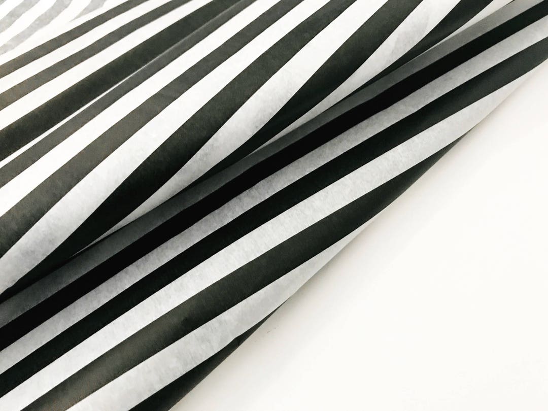 20 X Sheets Black Strip Tissue Paper Sheets- Gift Wrapping/bulk Tissue ...