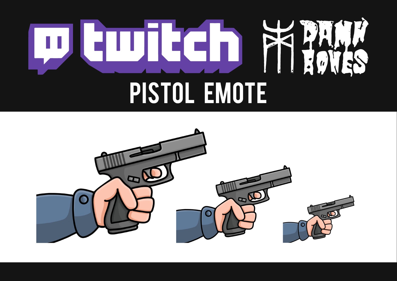 Pistol Emote for Twitch INSTANT DOWNLOAD Pistol Gun Pvp | Etsy