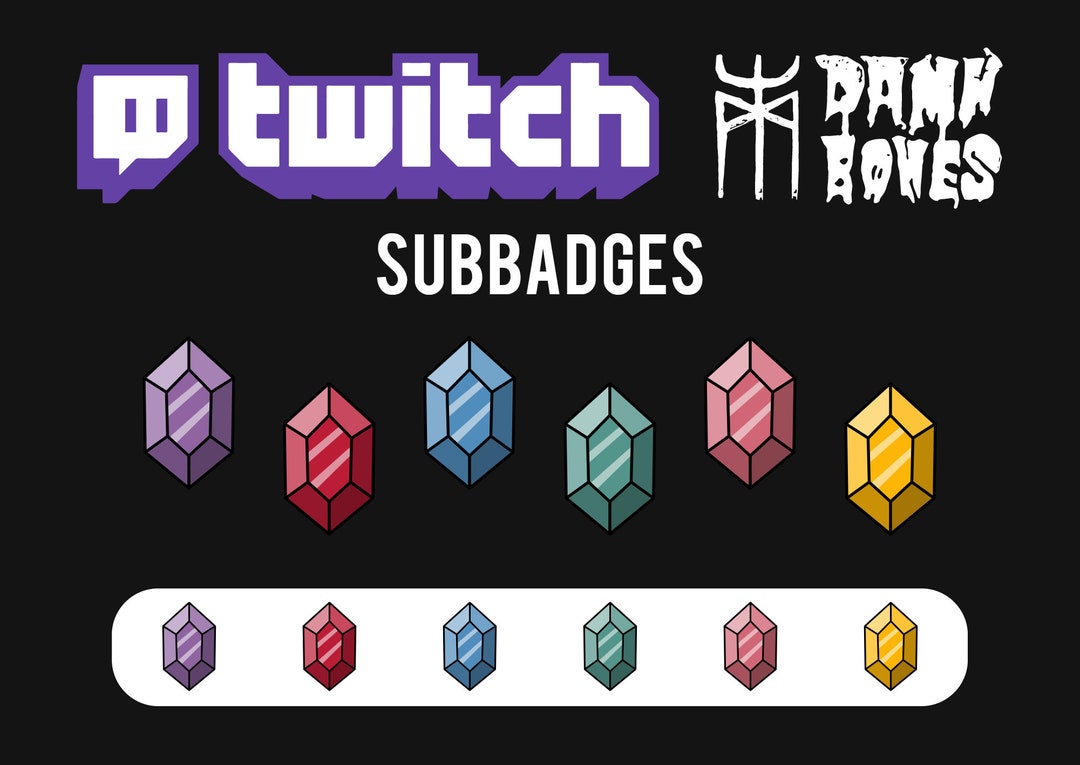 Rupee Gem Stone Sub Badges for Twitch INSTANT DOWNLOAD - Etsy