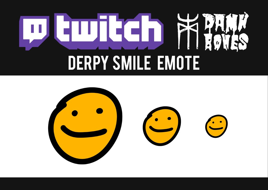 Smiley Emote for Twitch INSTANT DOWNLOAD Derpy Smile Twitch - Etsy