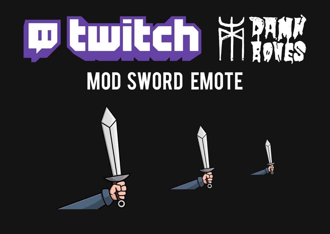 Mod Sword Emote para Twitch INSTANT DOWNLOAD Espada moderadora - Etsy ...