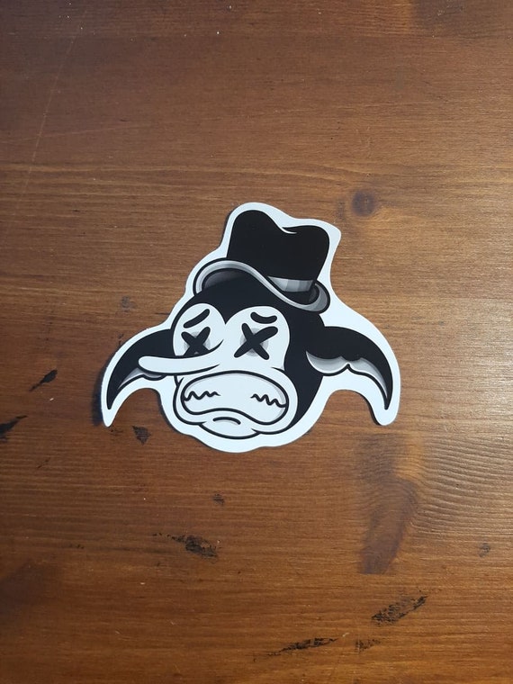 1940s Sad Archie Sticker Black & Grey on white vinyl | Etsy