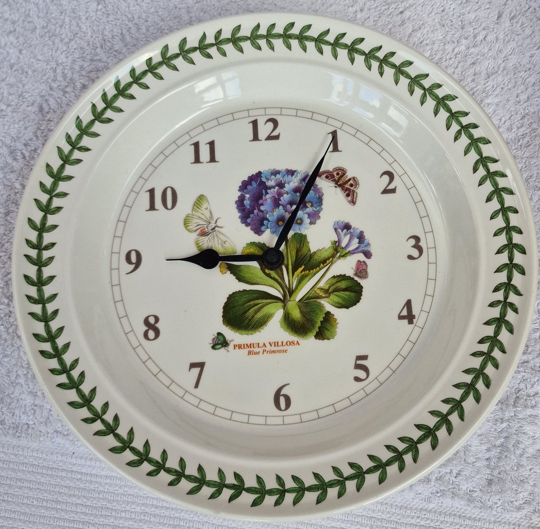 Portmeirion Pottery Wall Clock in the Popular Botanic Garden Pattern ...
