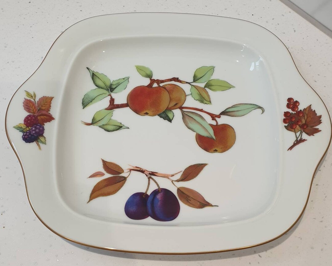 Royal Worcester Bone China Cake Plate in the Popular Evesham Gold ...