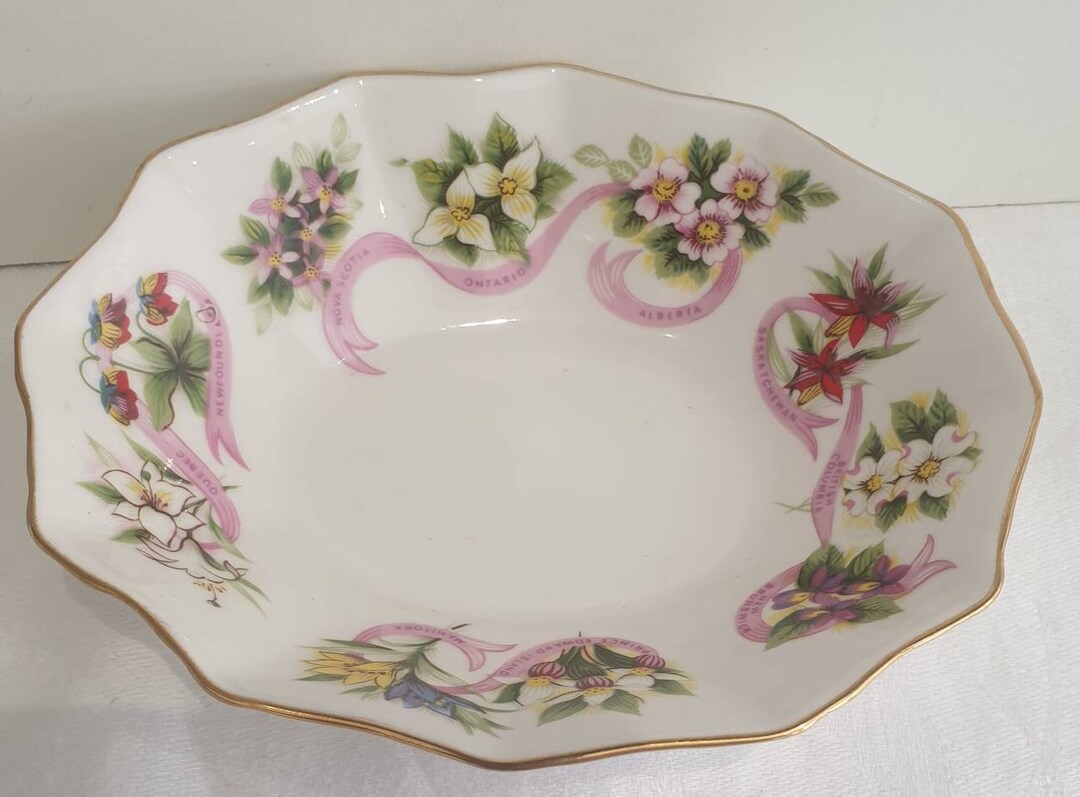Royal Albert Fancy Nibbles Dish - Canadian Emblems Canada - Etsy