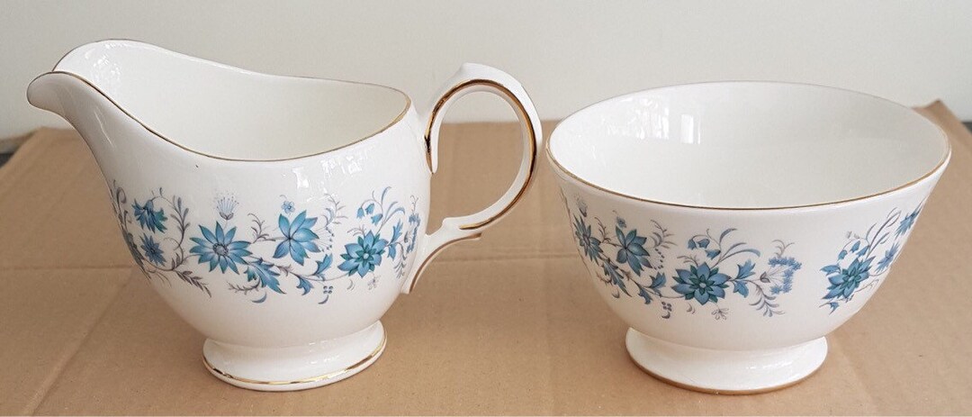 Colclough Bone China Braganza Pattern Milk and Sugar, Vintage From the ...