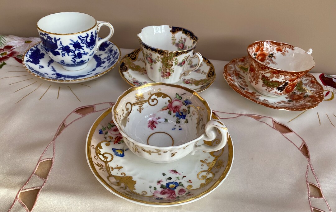 Selection of Antique Bone China Cups and Saucers, Please Choose From ...