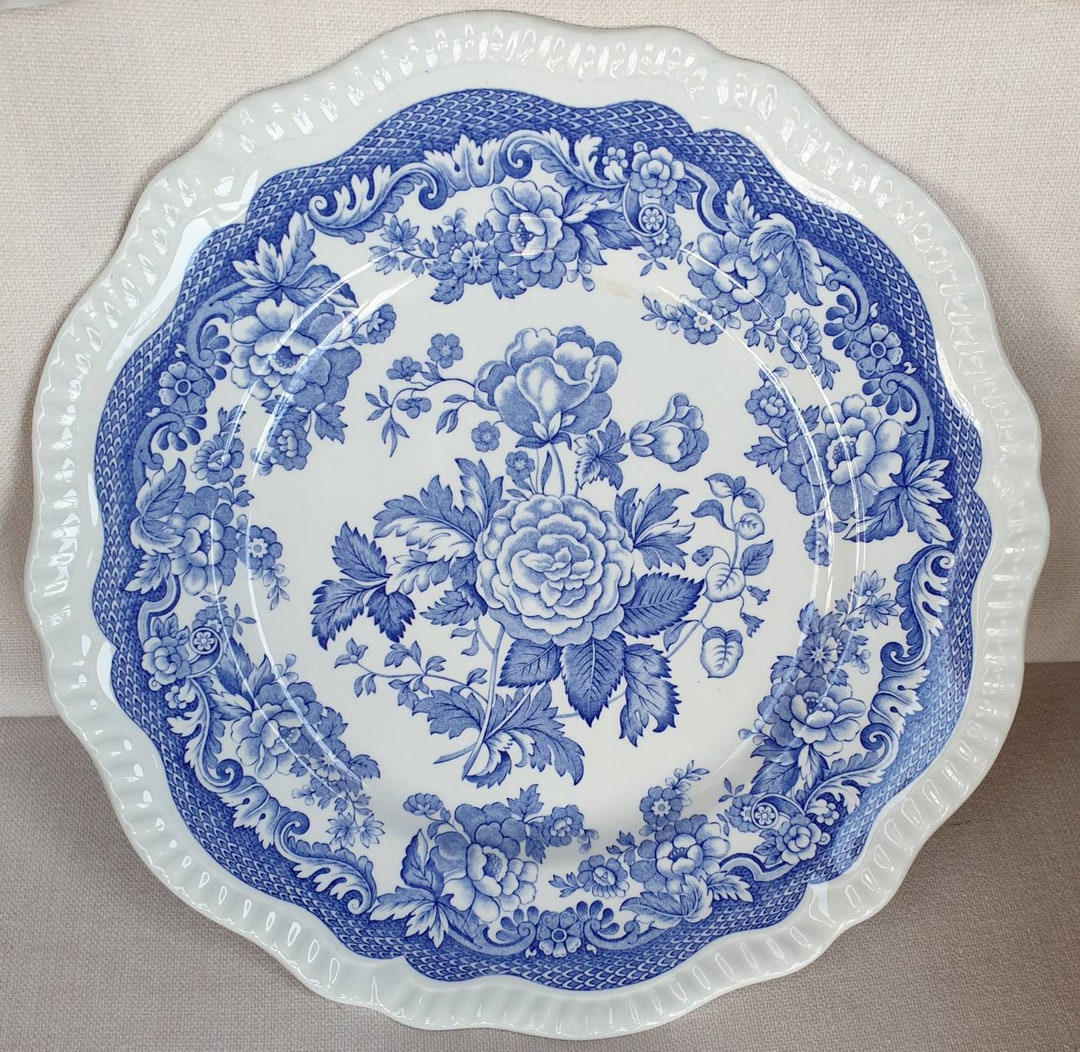 Spode Blue Room Collectors Plate Regency Series British Flowers - Etsy