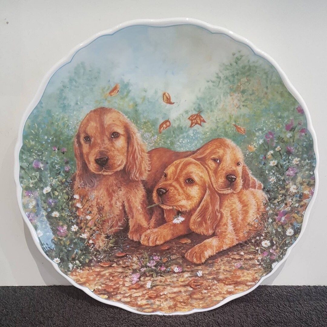 Royal Albert Collectors Plate by David Ward From Playful Puppies ...