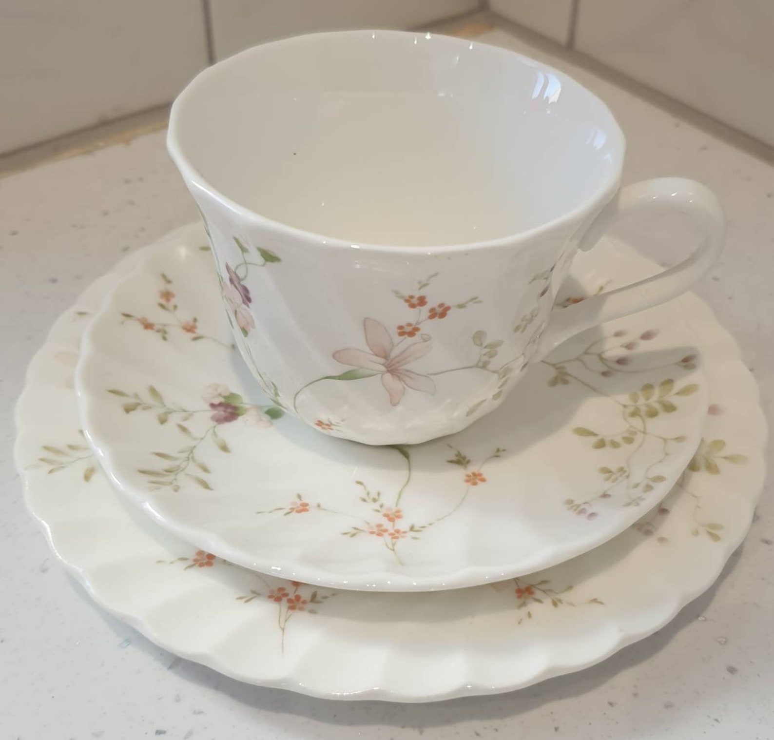 Wedgwood Bone China Trio Campion Pattern - Etsy