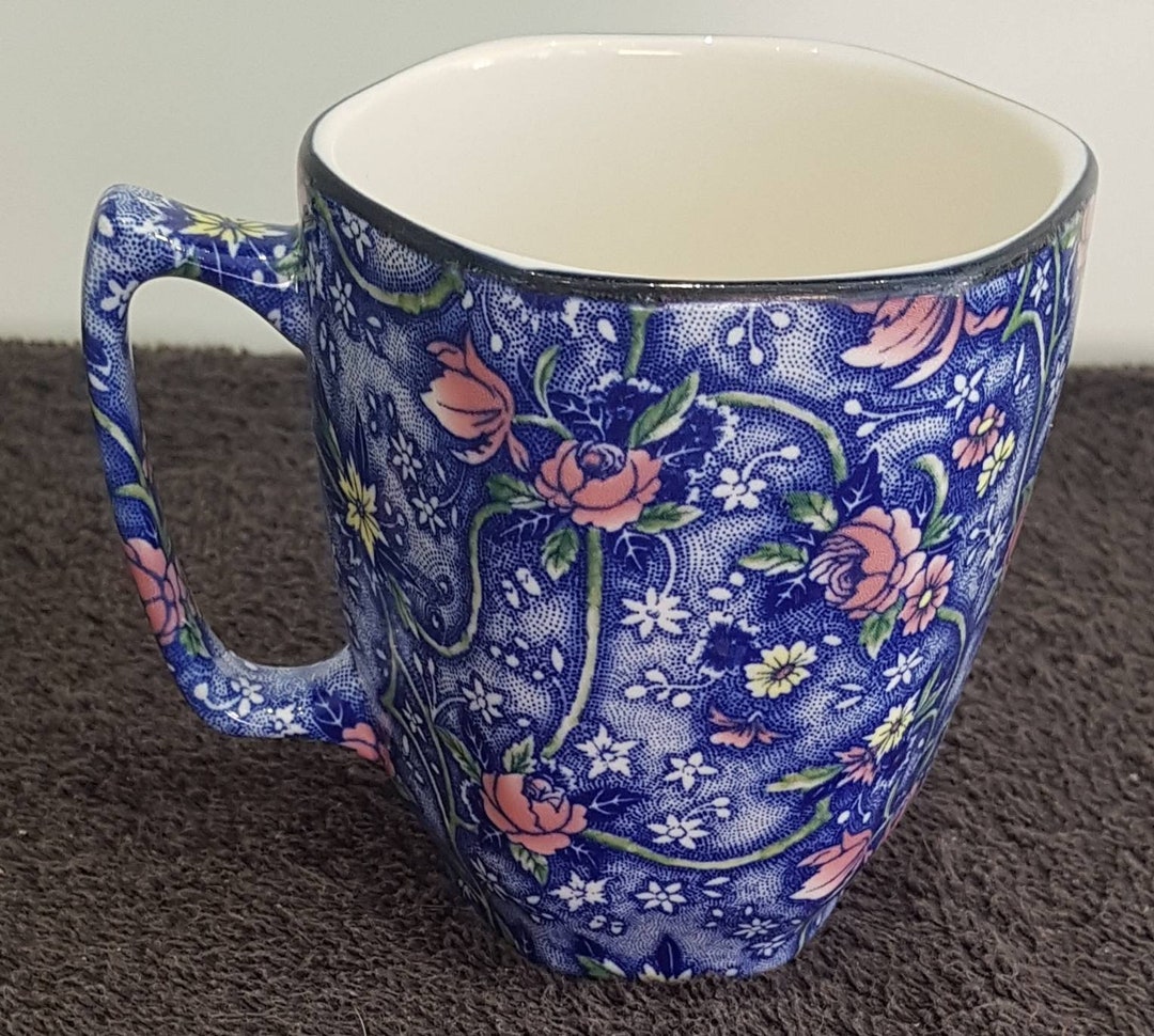Vintage Ringtons Blue Chintz Mug - Etsy
