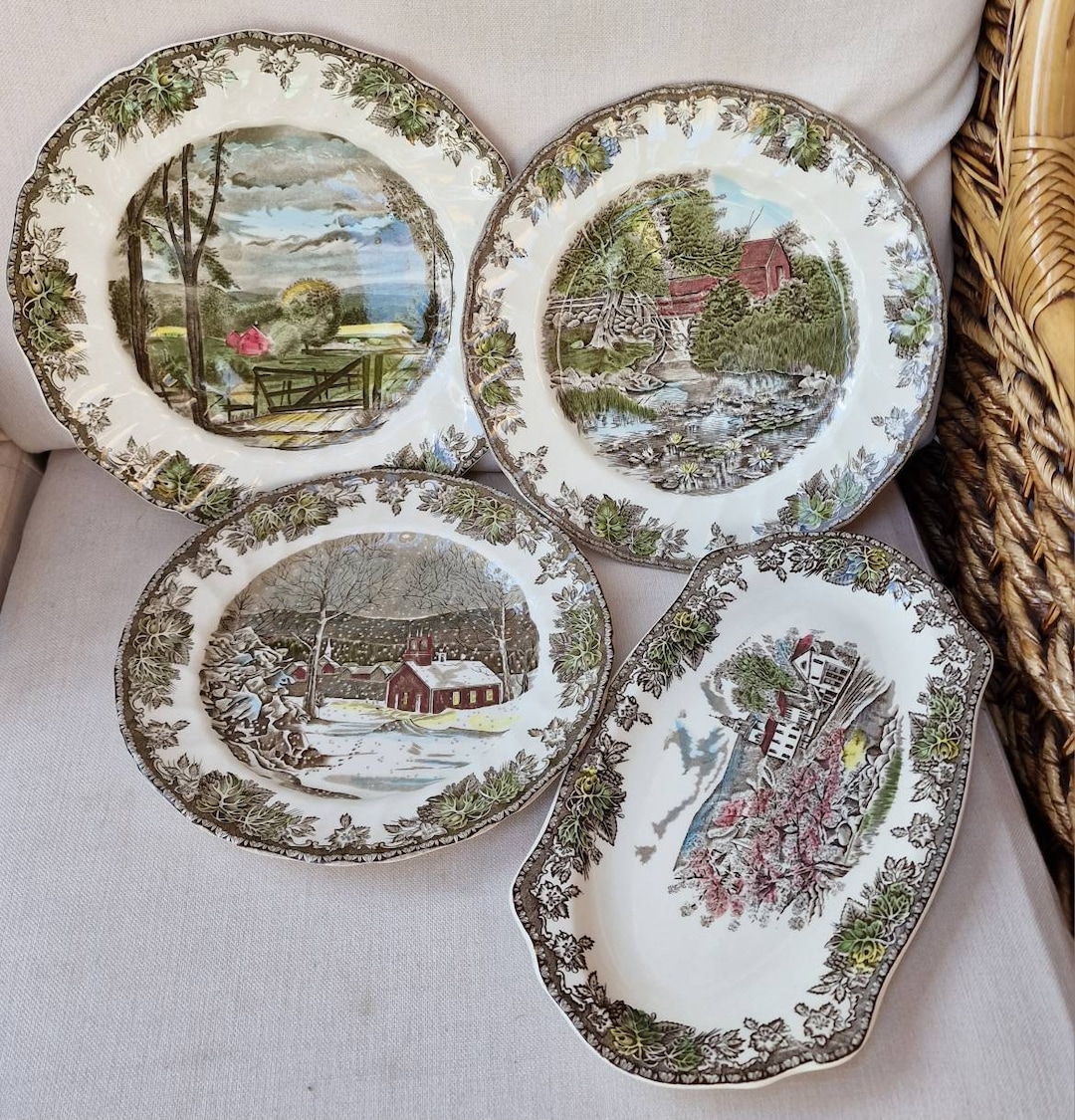 Johnson Brothers Pottery Dinner or Display Plates From the Friendly ...