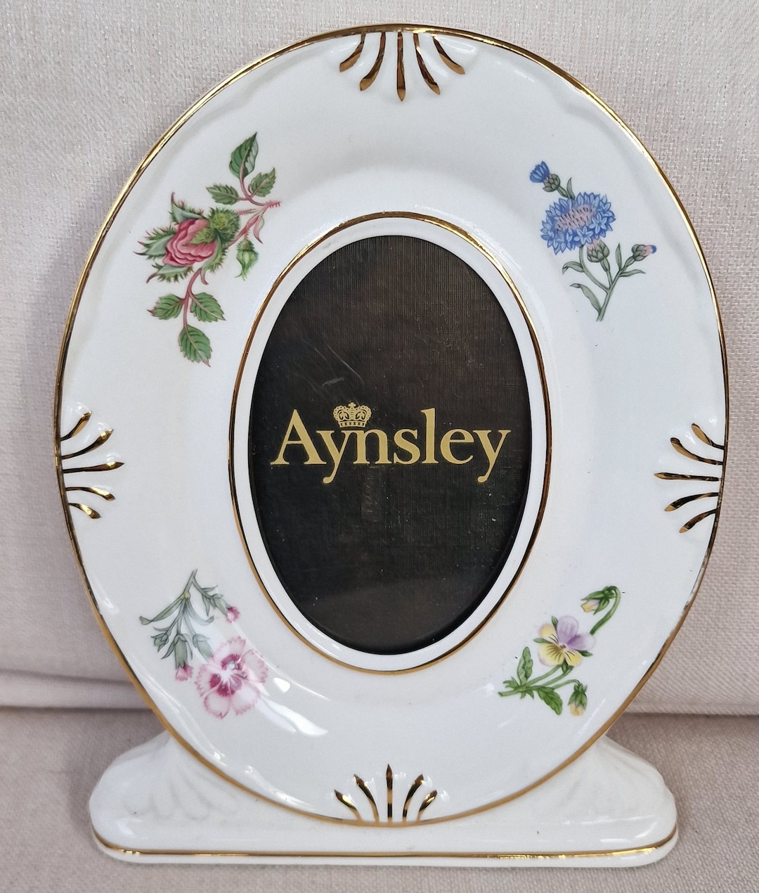 Aynsley Fine Bone China Photo Frame in the Popular Wild Tudor Pattern. Oval Shape - Etsy Singapore
