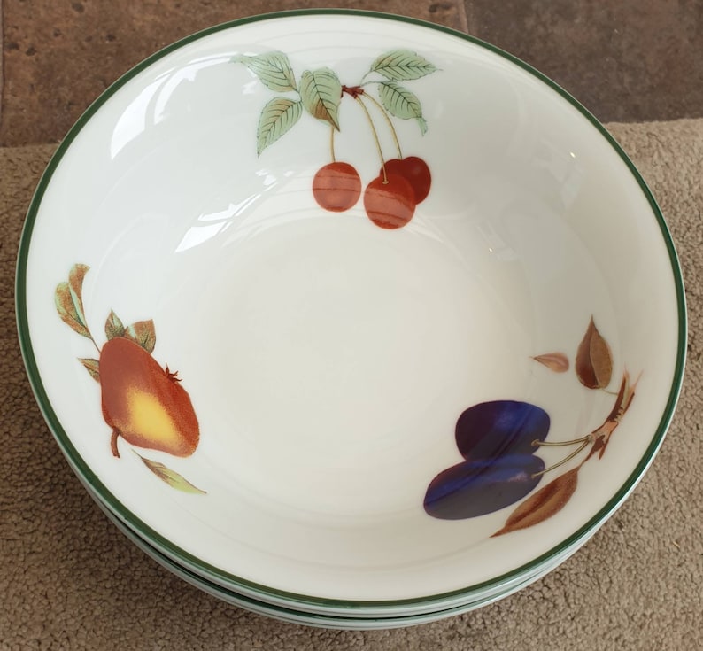 Royal Worcester Bone China Plates and Bowls - Evesham Vale Pattern - Etsy