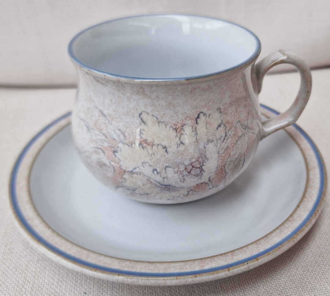 Vintage Denby Fine Stoneware Cup and Saucer - Tasmin - Etsy