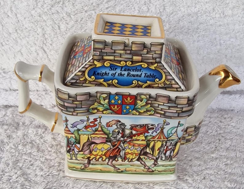 Sadler Pottery King Arthur Hero and Legend Teapot - Etsy